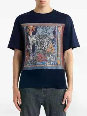 Etro Placed Leopard-print T-shirt