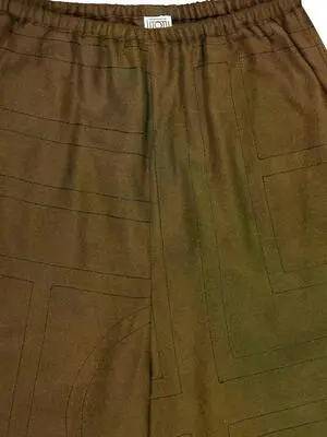 TOTEME Monogram Flannel Trousers - Brown