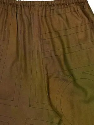 TOTEME Monogram Flannel Trousers - Brown
