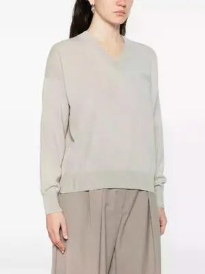 Peserico V-neck Top With Embroidered Detail