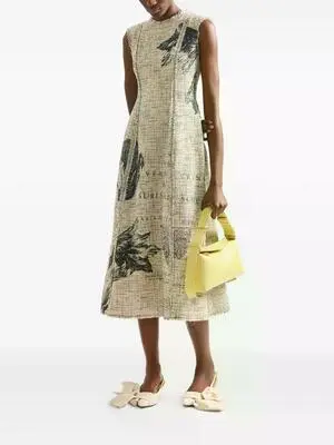 Erdem Floral-print Sleeveless Midi Dress