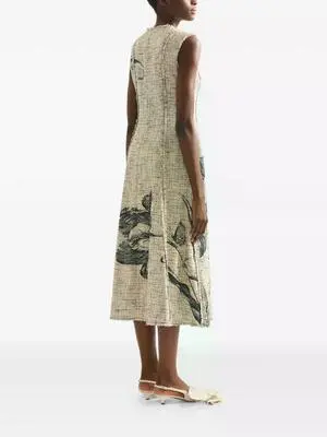 Erdem Floral-print Sleeveless Midi Dress