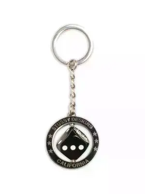 StÜssy Spinning Dice Keychain - Silver