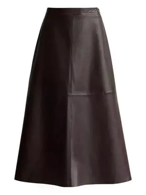 St. John Leather Midi Skirt