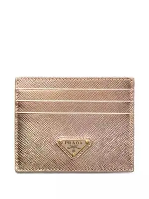 Prada Logo-plaque Card Holder - Neutrals