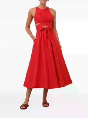 Zimmermann Patience Cut-out Dress - Red