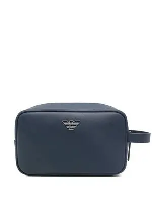 Emporio Armani Logo Wash Bag - Blue