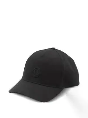 Moncler Logo-patch Cotton Baseball Cap - Black