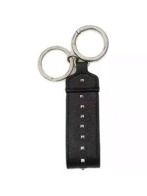Valentino Garavani Studded Leather Keyring - Black