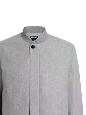 Zegna Oasi Buttoned Cashmere Bomber Jacket - Grey