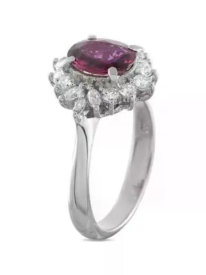 LB EXCLUSIVE Ruby And Diamond Platinum Ring