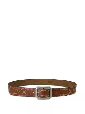 FORTELA Studded Leather Belt - Brown
