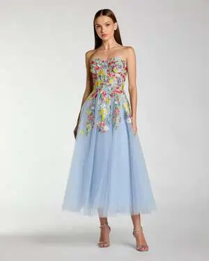 Strapless Sweetheart Midi Dresses