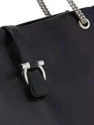 FERRAGAMO Hardware Chain Tote Bag - Black