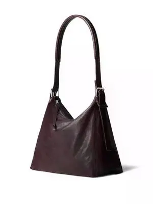 LEMAIRE Small Belted Shoulder Bag In Leather - Brown