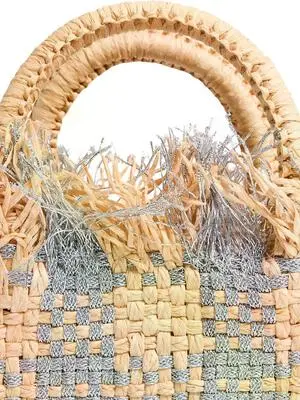 Pamela Munson Mini Check Mate Woven Tote - Neutrals