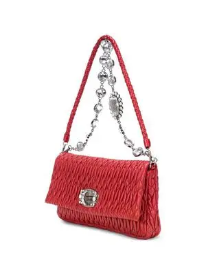 Miu Miu Matelassé-effect Leather Shoulder Bag