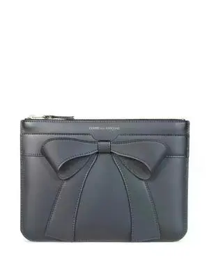Comme Des Garçons Bow-detail Big Wallet - Black
