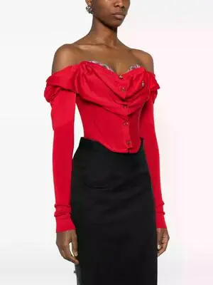 VIVIENNE WESTWOOD Bea Corset Cardigan - Red