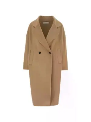 AFTERCOAT Double-breasted Coat - Brown
