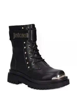 Just Cavalli Studded-embellished Combat Boots