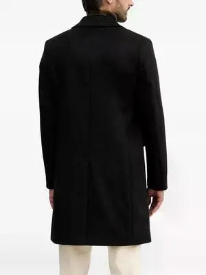 Sisley Notched-lapel Single-breasted Coat - Black