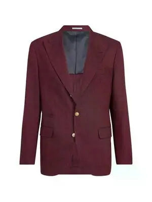Brunello Cucinelli Chevron Peak-lapels Blazer