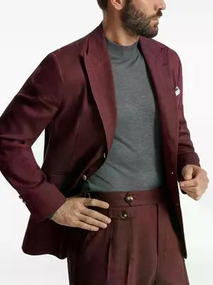 Brunello Cucinelli Chevron Peak-lapels Blazer