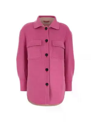 AFTERCOAT Buttoned Coat - Pink