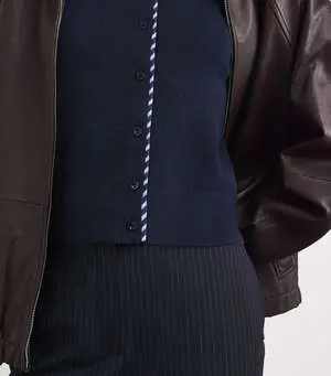 Sandro Wool-cashmere Striped Cardigan
