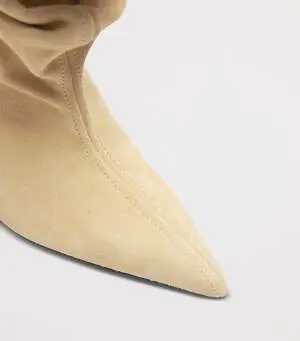 Balmain Suede Wedge Ankle Boots 60