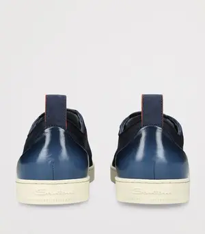 Santoni Nubuck Leather Sneakers