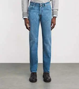 Jacob Cohen Nubuck-patch Bard Slim Jeans