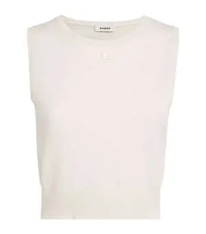 Sandro Cotton-blend Tank Top - Beige