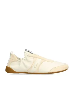 Women's Leather Suede Ballerina Sneakers