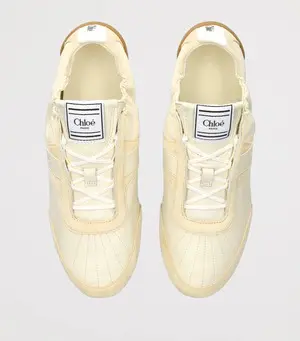 Chloé Leather-suede Kick Sneakers