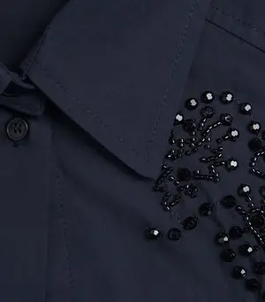 Sandro Cotton Embroidered Shirt