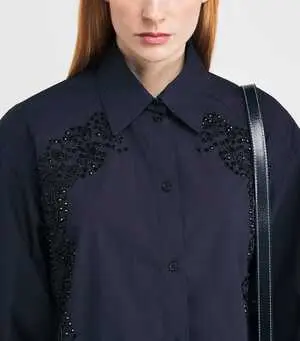 Sandro Cotton Embroidered Shirt