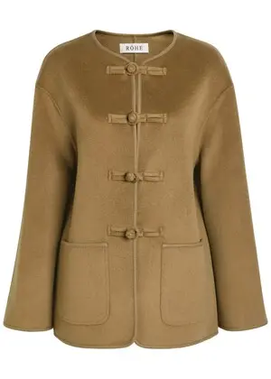 RÓHE Mandarin Wool And Cashmere-blend Jacket - Camel