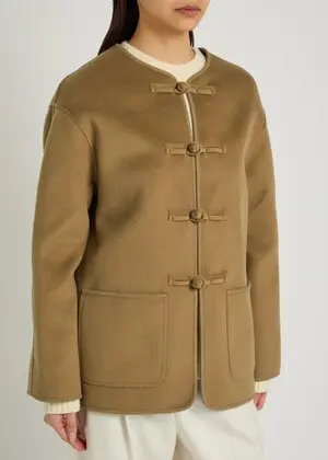 RÓHE Mandarin Wool And Cashmere-blend Jacket - Camel