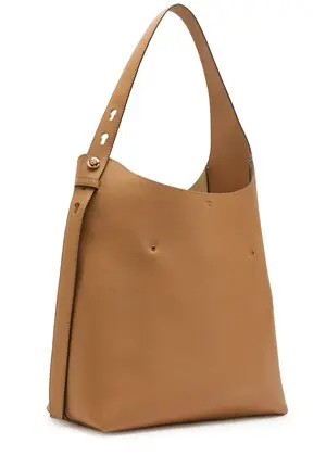 Tory Burch Romy Grained Leather Hobo Bag - Light Brown
