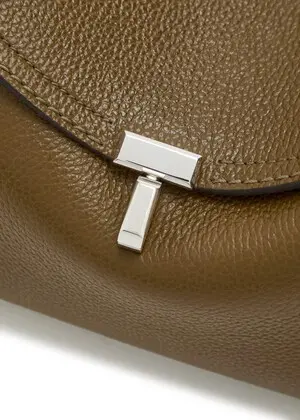 TOTEME T-lock Grained Leather Clutch