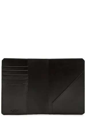 AU DEPART Logo Leather Passport Case