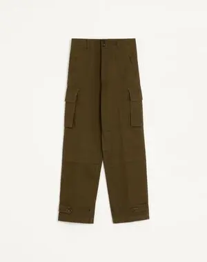 Valentino Garavani Cargo Pants In Cotton Gabardine
