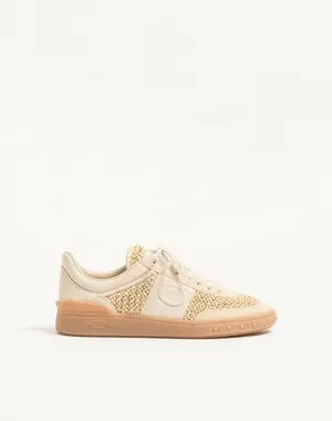 Valentino Garavani Upvillage Raffia Trainer - Beige/butter