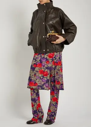 Acne Studios Intessa Skirt-effect Floral Stretch-jersey Trousers - Multicoloured