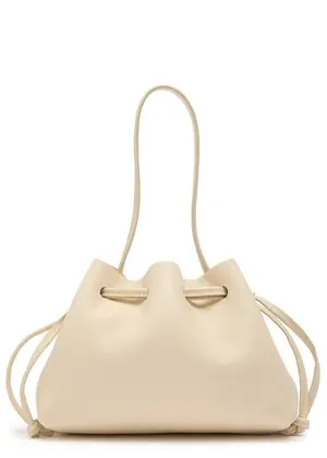 MANSUR GAVRIEL Drawstring Leather Pouch - Ivory