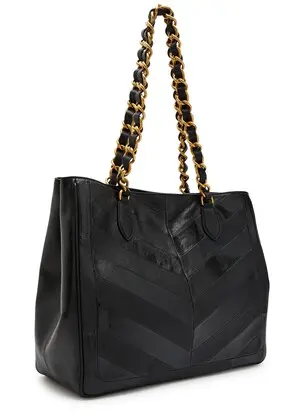Valentino Garavani Logo-plaque Chevron Leather Tote Bag