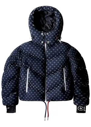 MALIBU SKI CLUB Ditzy Cropped Puffer Jacket - Navy