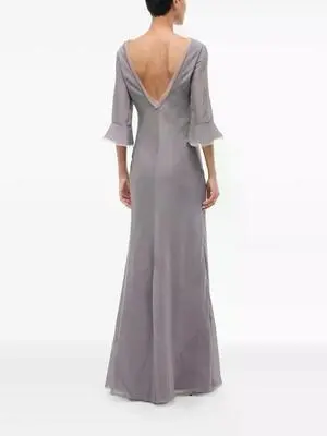 Staud Marais Three-quarter-sleeve Maxi Dress